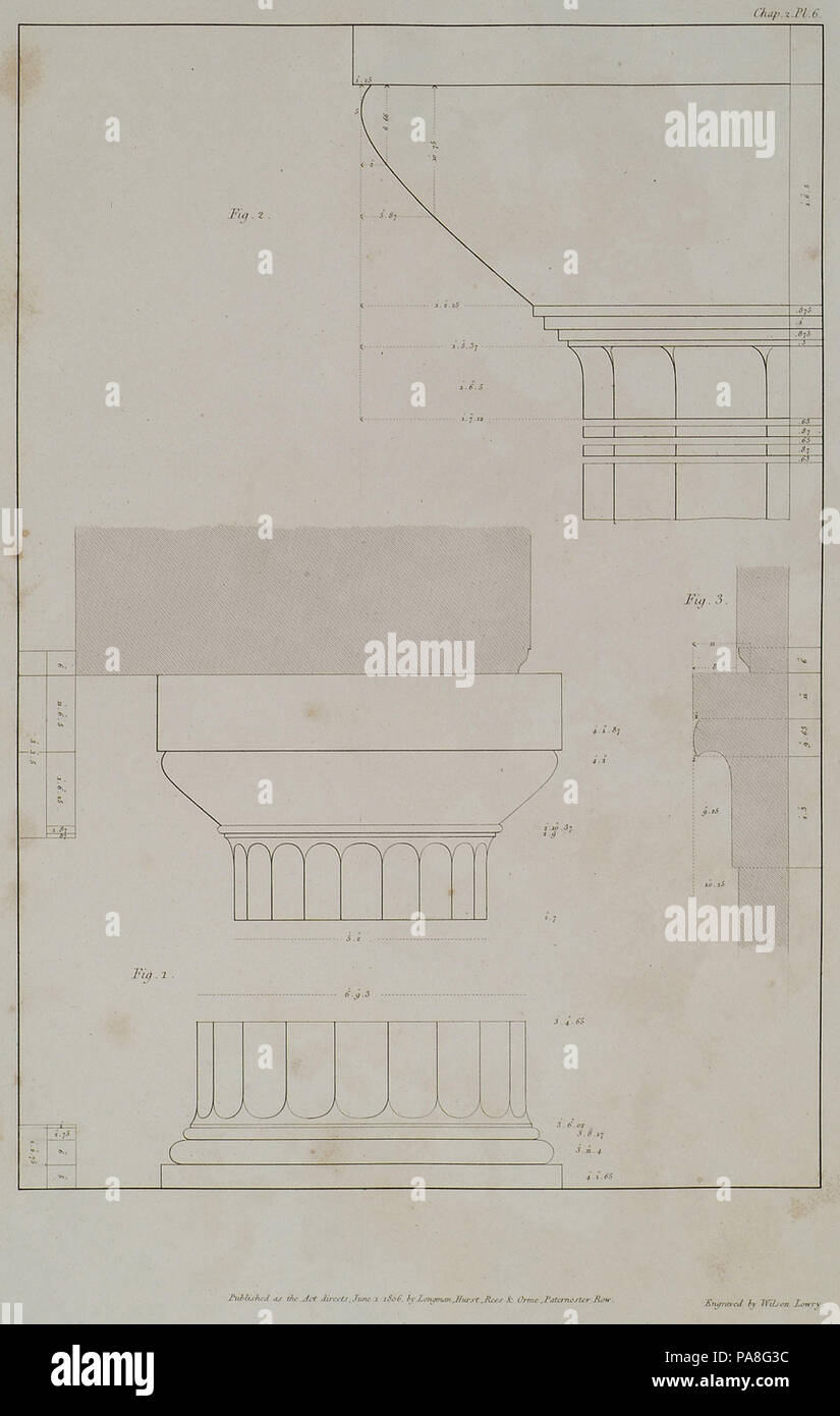 82 Fig 1 Capital and base of the columns of the Pronaos Fig 2 Section ...