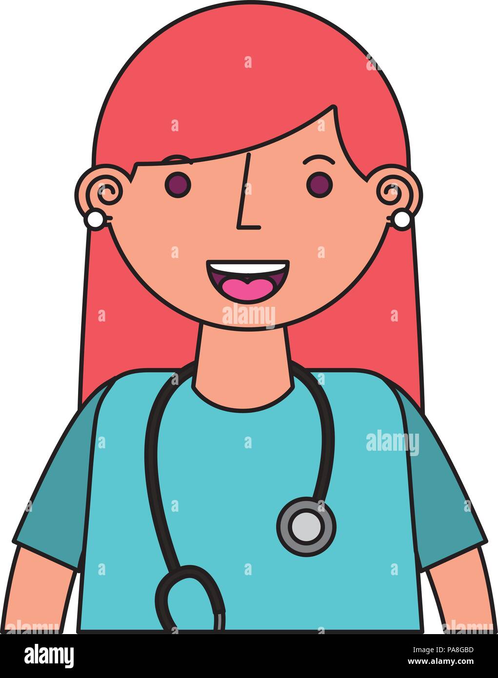 medical female doctor avatar character vector illustration design Stock ...