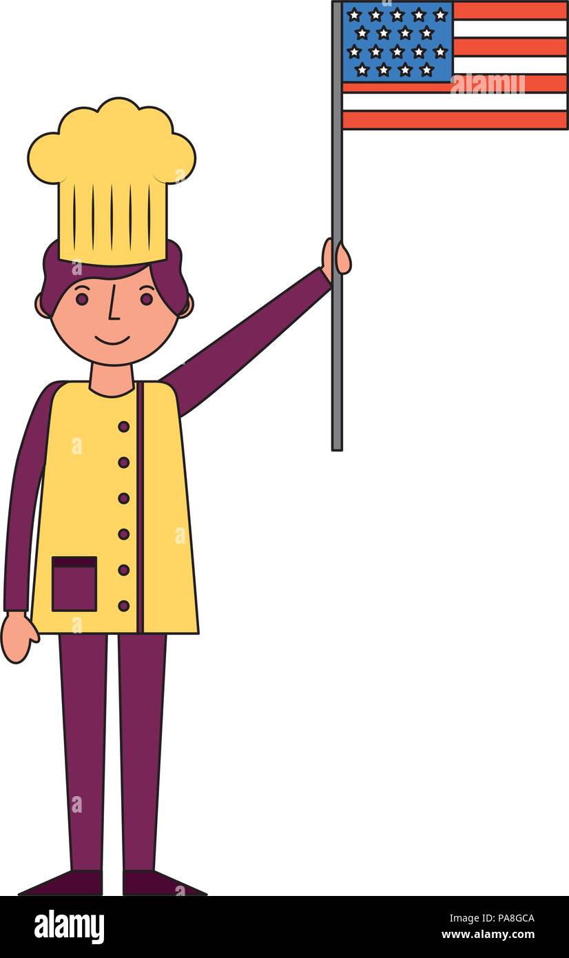 Flag kitchen character cartoon hi-res stock photography and images - Alamy