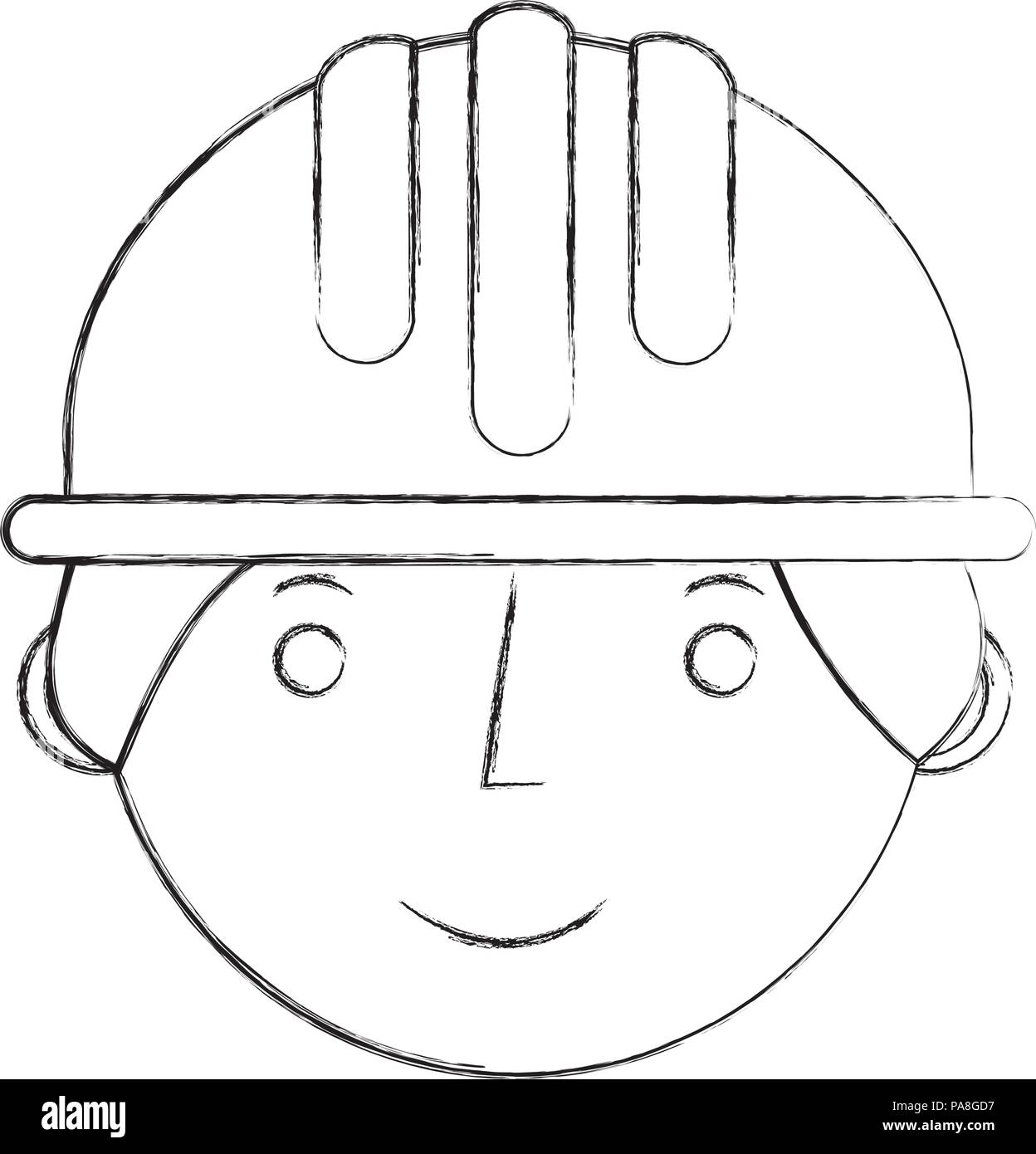 Professional builder in uniform hard Black and White Stock Photos ...