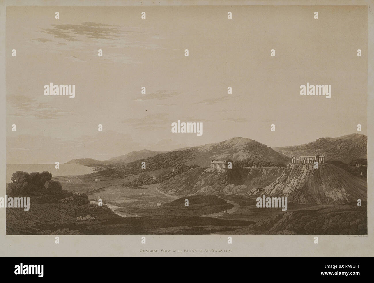 100 General view of the ruins of Agrigentum - Wilkins William - 1807 ...