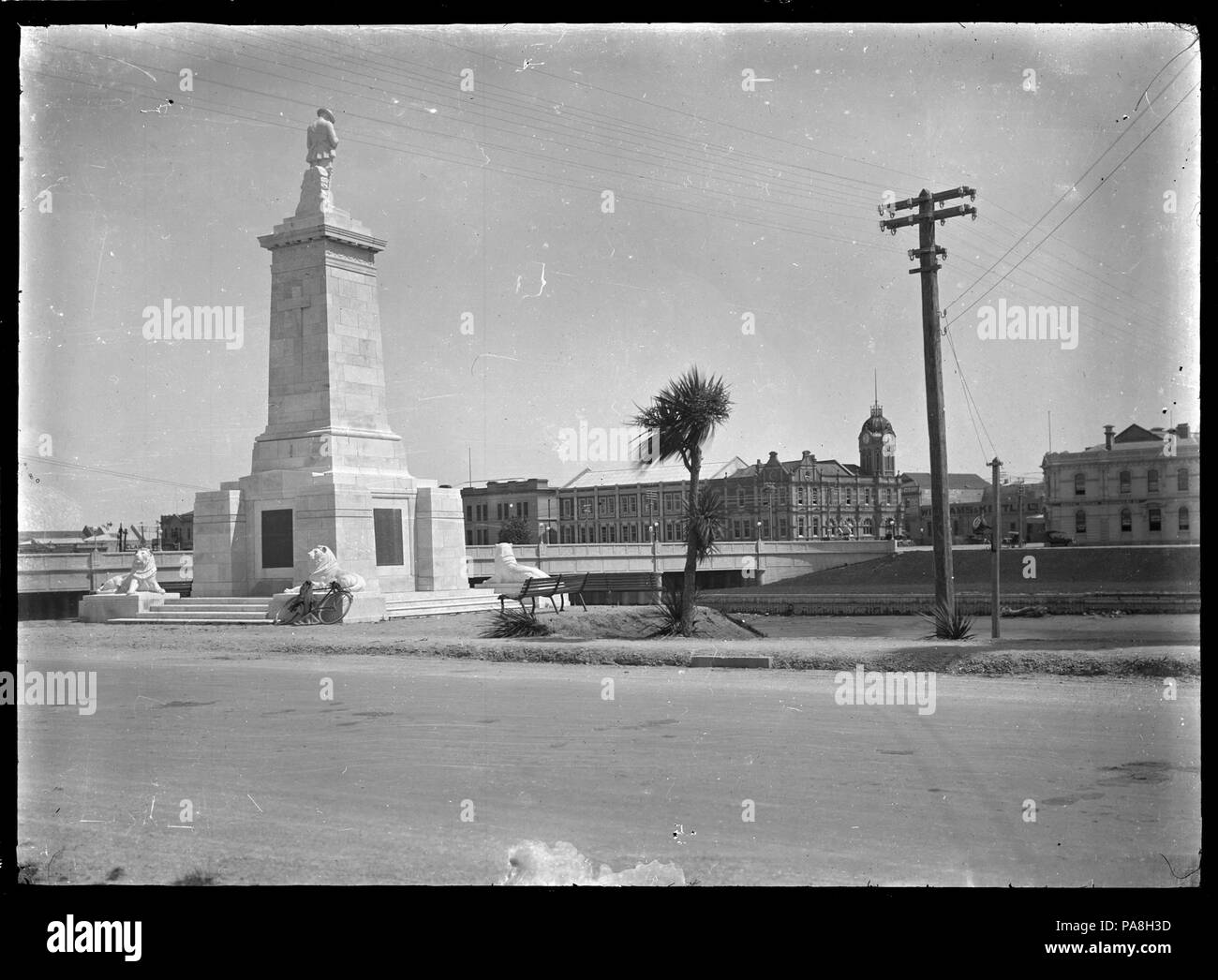 War memorial clock tower Black and White Stock Photos & Images - Alamy