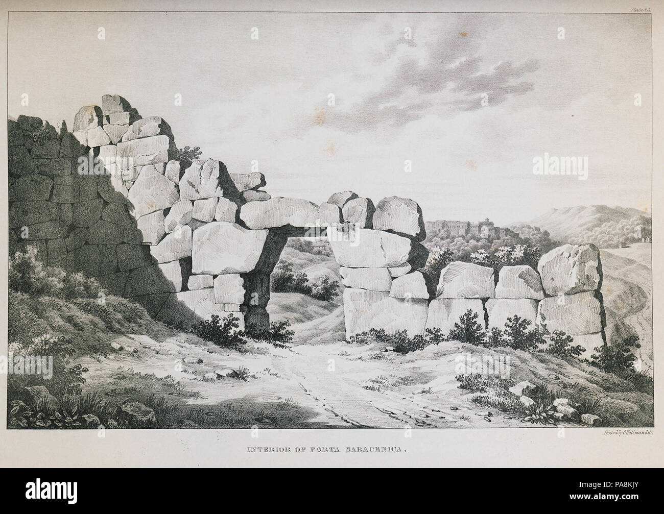 125 Interior of porta Saracenica - Dodwell Edward - 1834 Stock Photo ...