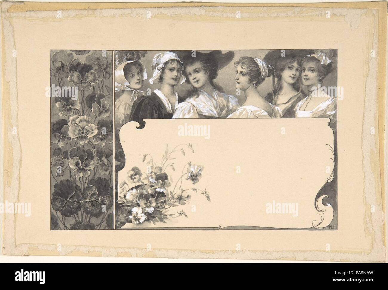 Spring, Design for a Calendar. Artist: Heinrich Lefler (Austrian ...