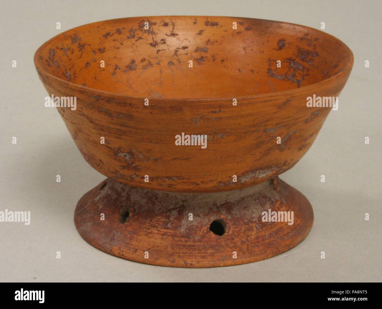 Miniature Pedestal Bowl. Culture: Aztec. Dimensions: Height 1-5/8 in ...