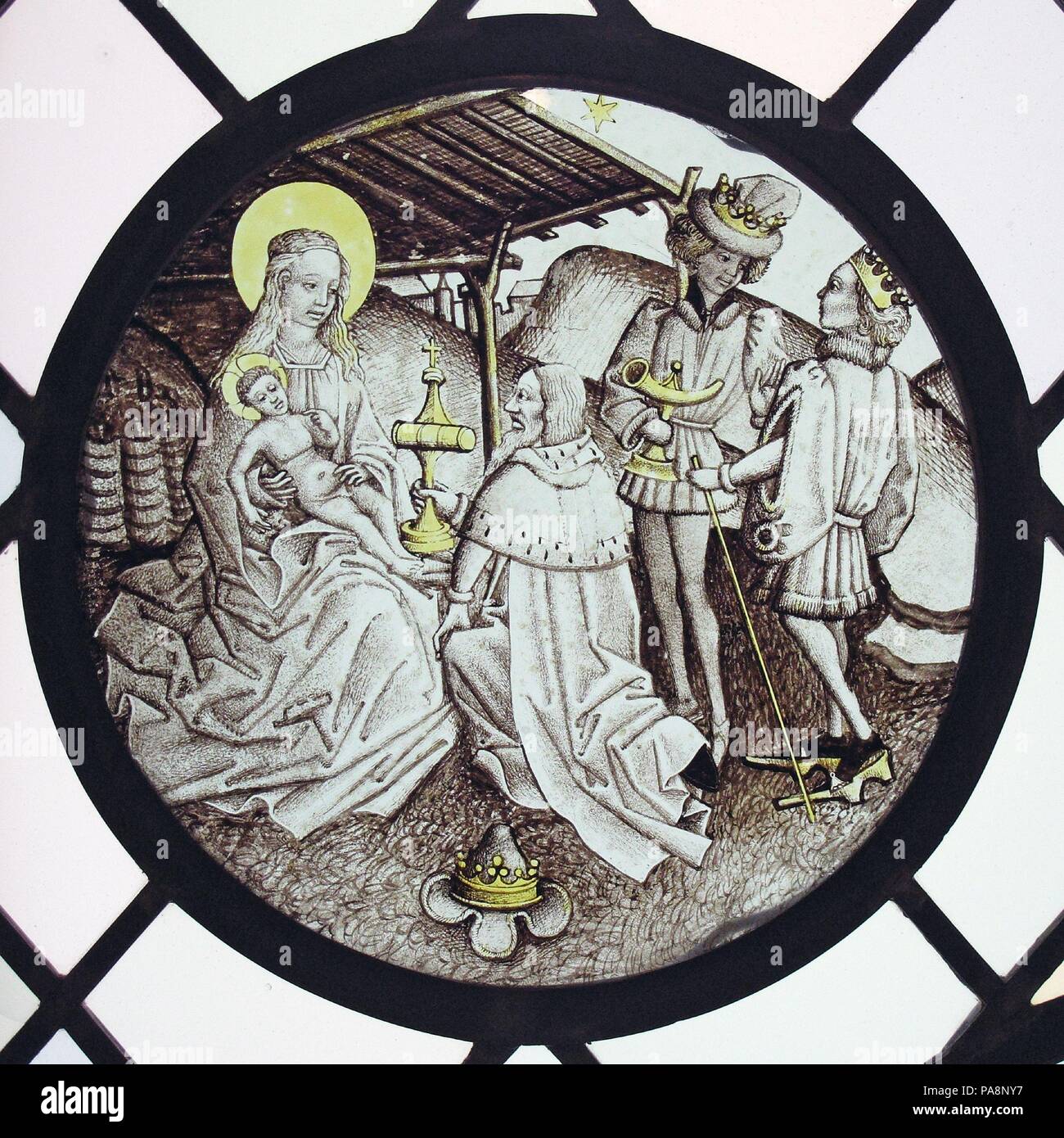 Roundel with Adoration of the Magi. Culture: German. Dimensions ...