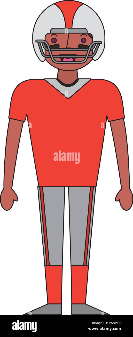 american football player character vector illustration design Stock ...