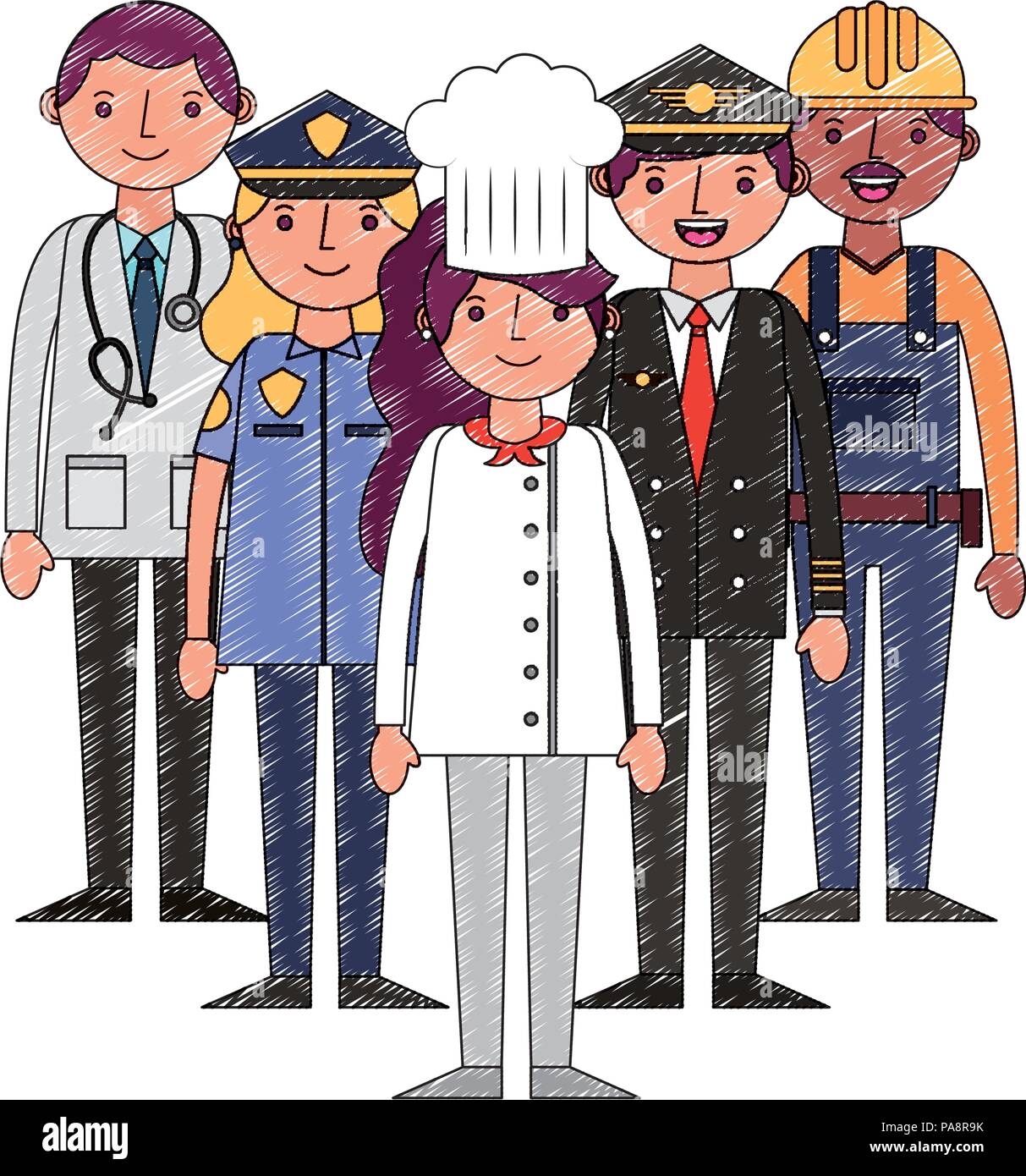 group people worker professionals occupation labor day vector ...