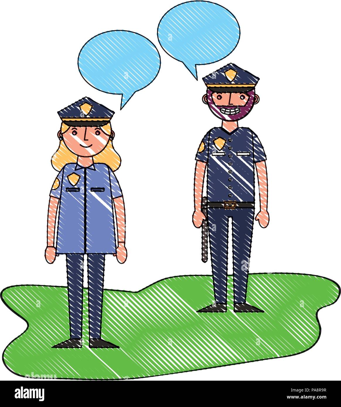 Female police detective talking hi-res stock photography and images - Alamy