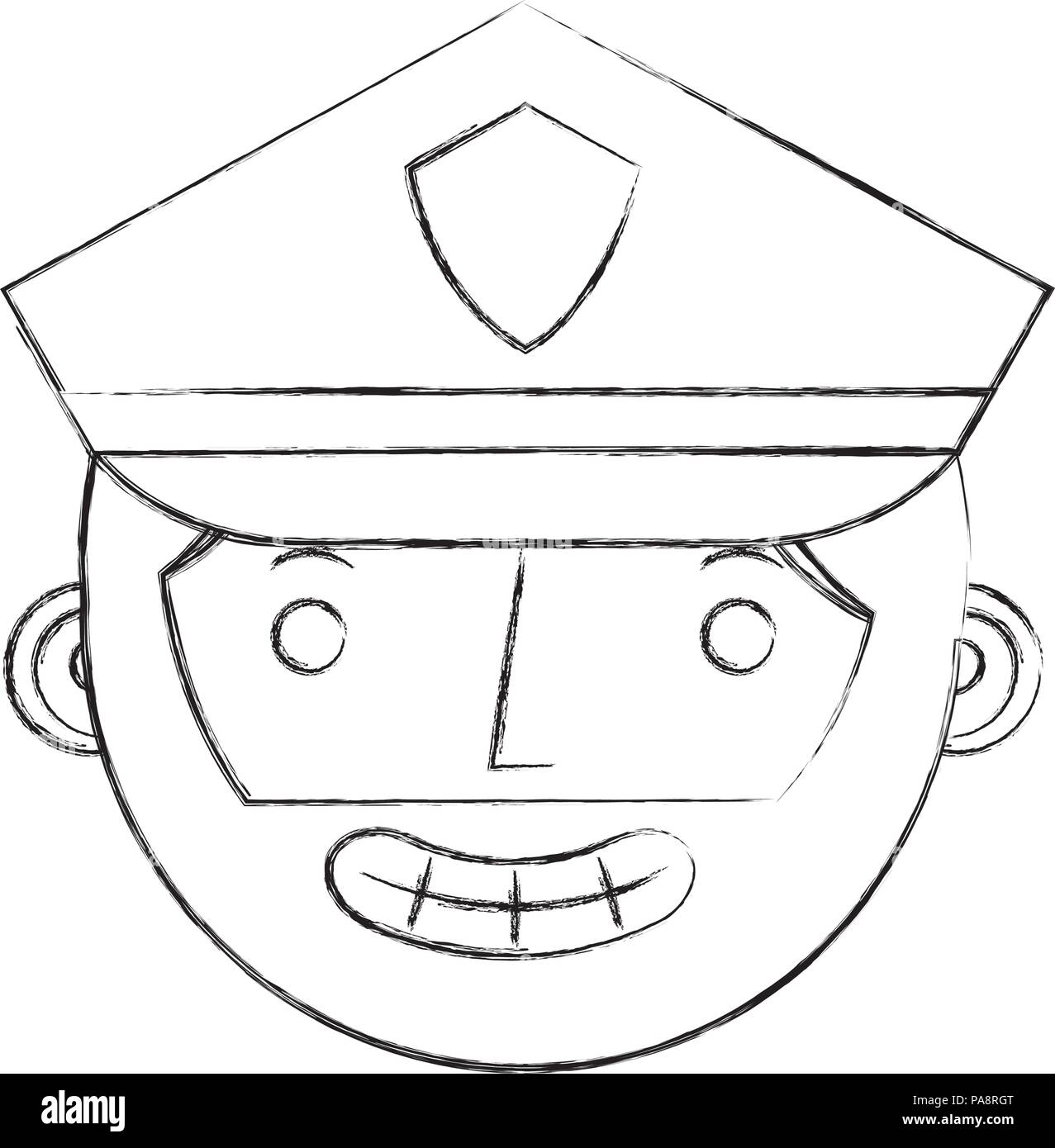 Police officer in uniform cap Black and White Stock Photos & Images - Alamy