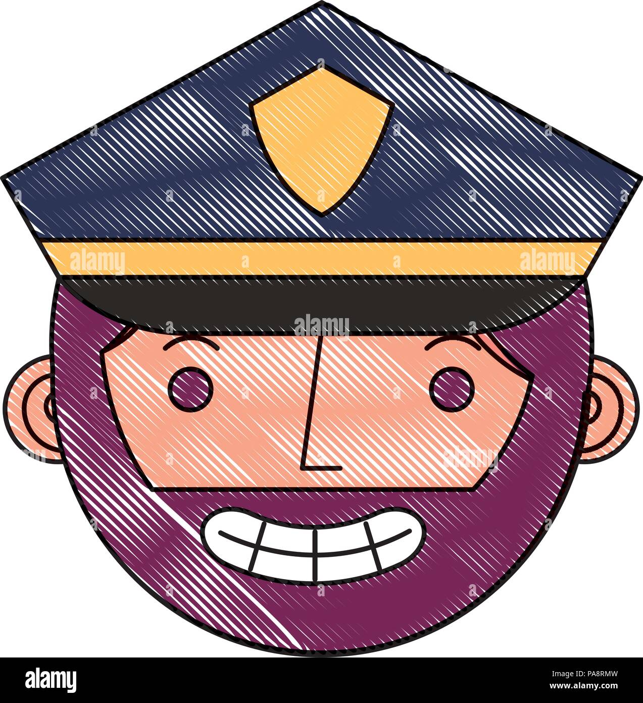 Police officer beard Stock Vector Images - Alamy