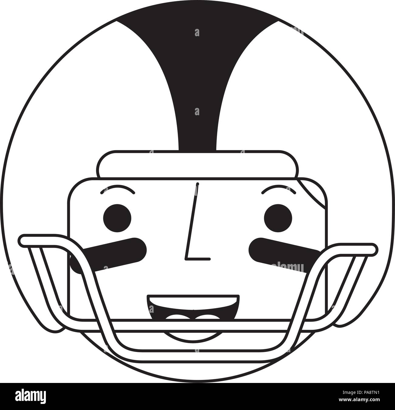 head american football player character Stock Vector Image & Art - Alamy