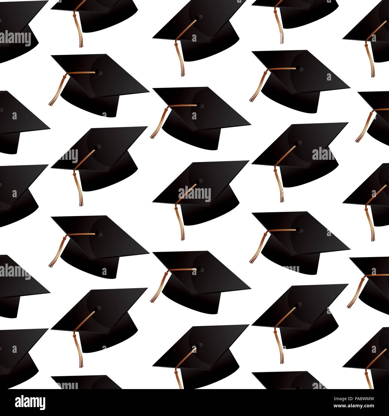 graduation hat school achievement background symbol Stock Vector Image ...