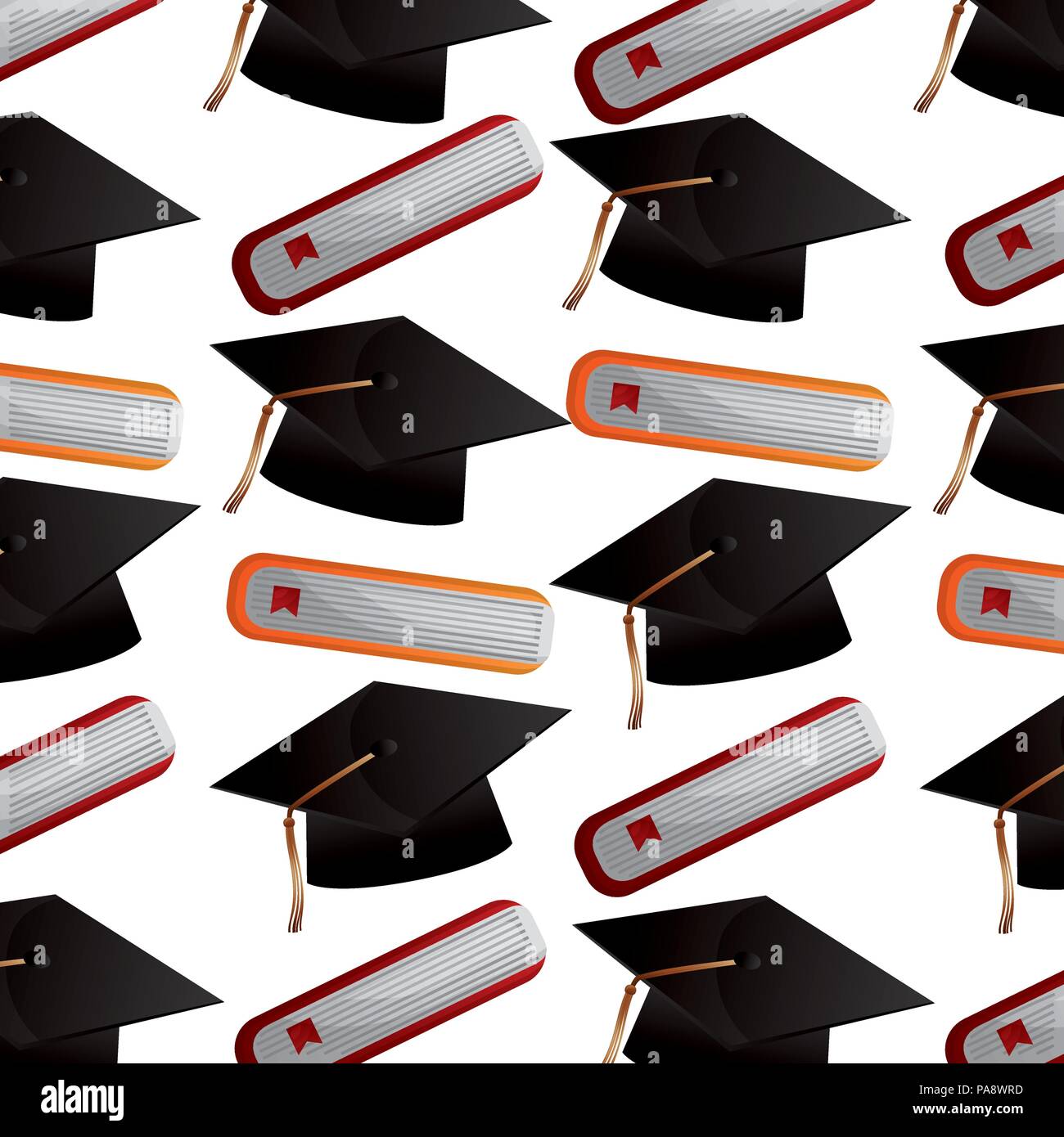graduation hat school books background Stock Vector Image & Art - Alamy
