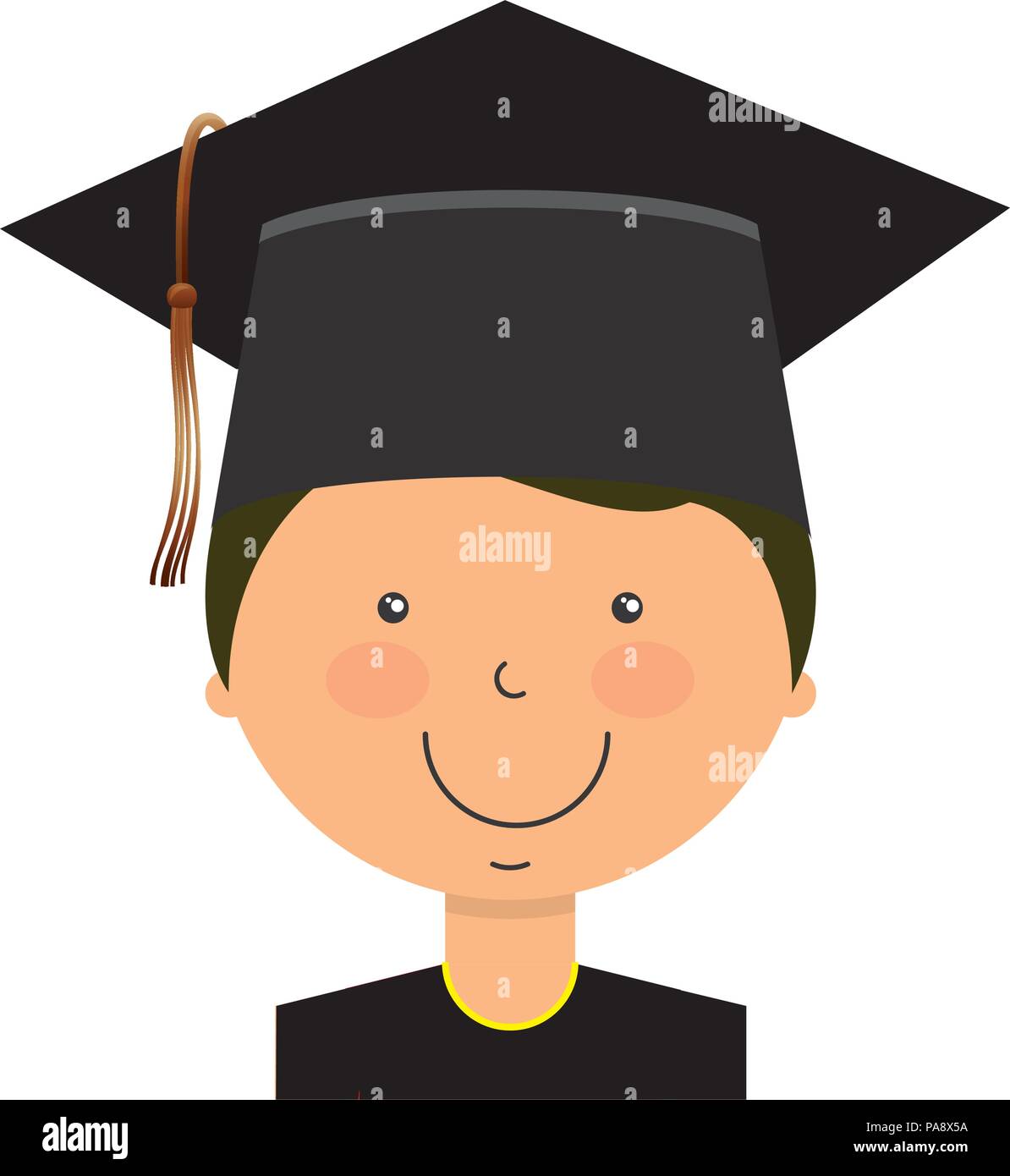 Portrait boy graduation ceremony Stock Vector Images - Alamy