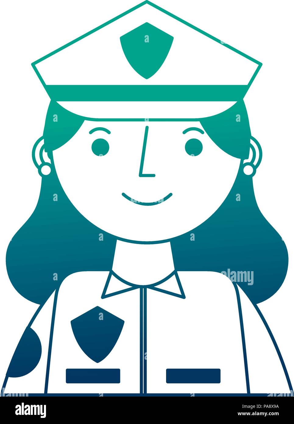 woman police officer in uniform character Stock Vector Image & Art - Alamy
