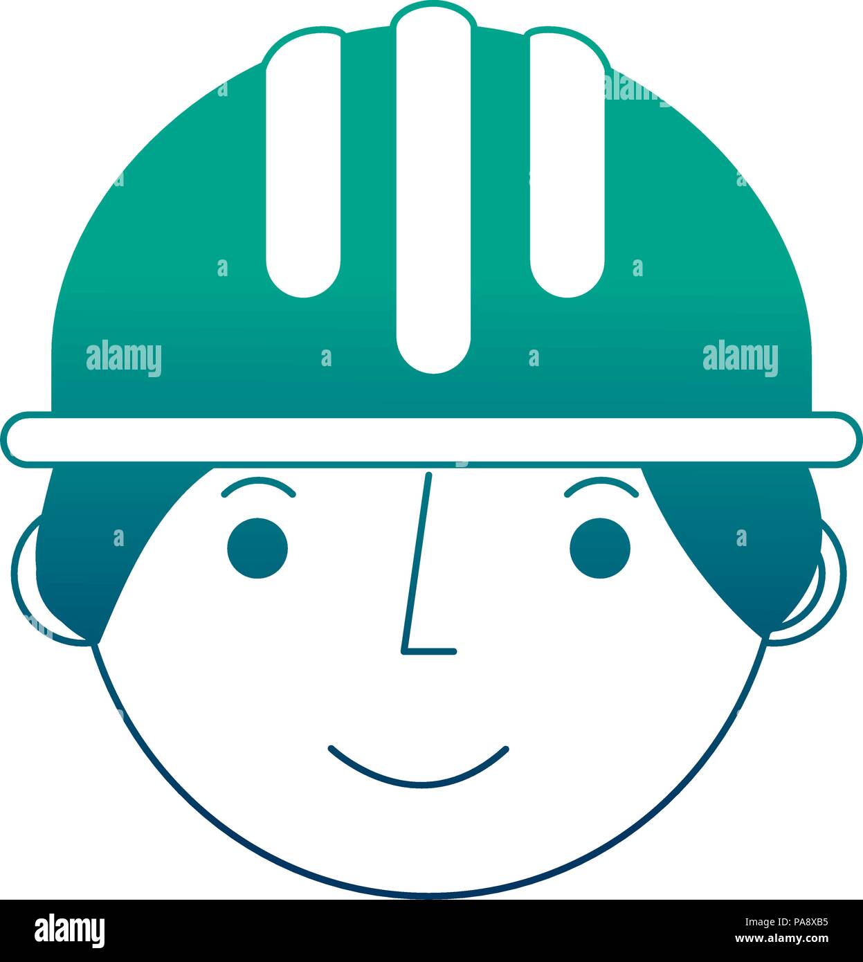 Contruction worker with hard hat Stock Vector Images - Alamy