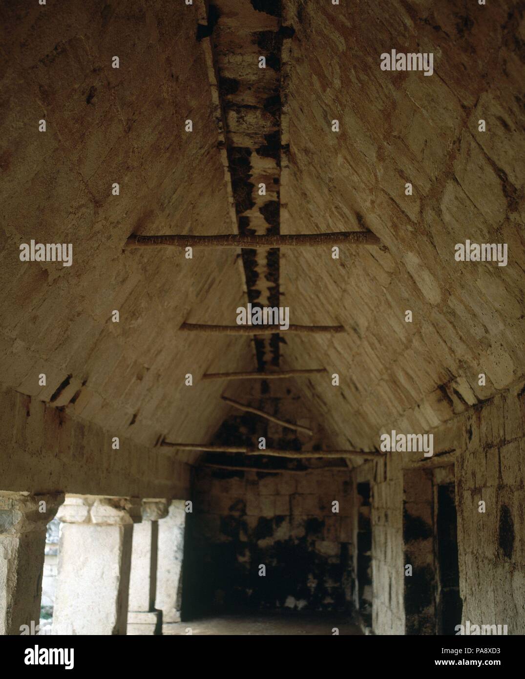 CUADRANGULO MONJAS-EDIFICIO PONIENTE-PORTICO CON BOVEDA MAYA. Location ...