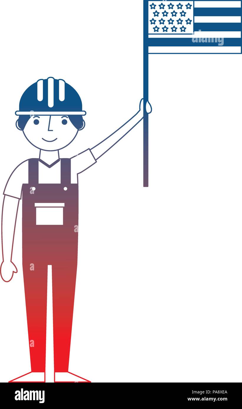 Construction equipment american flag Stock Vector Images - Alamy