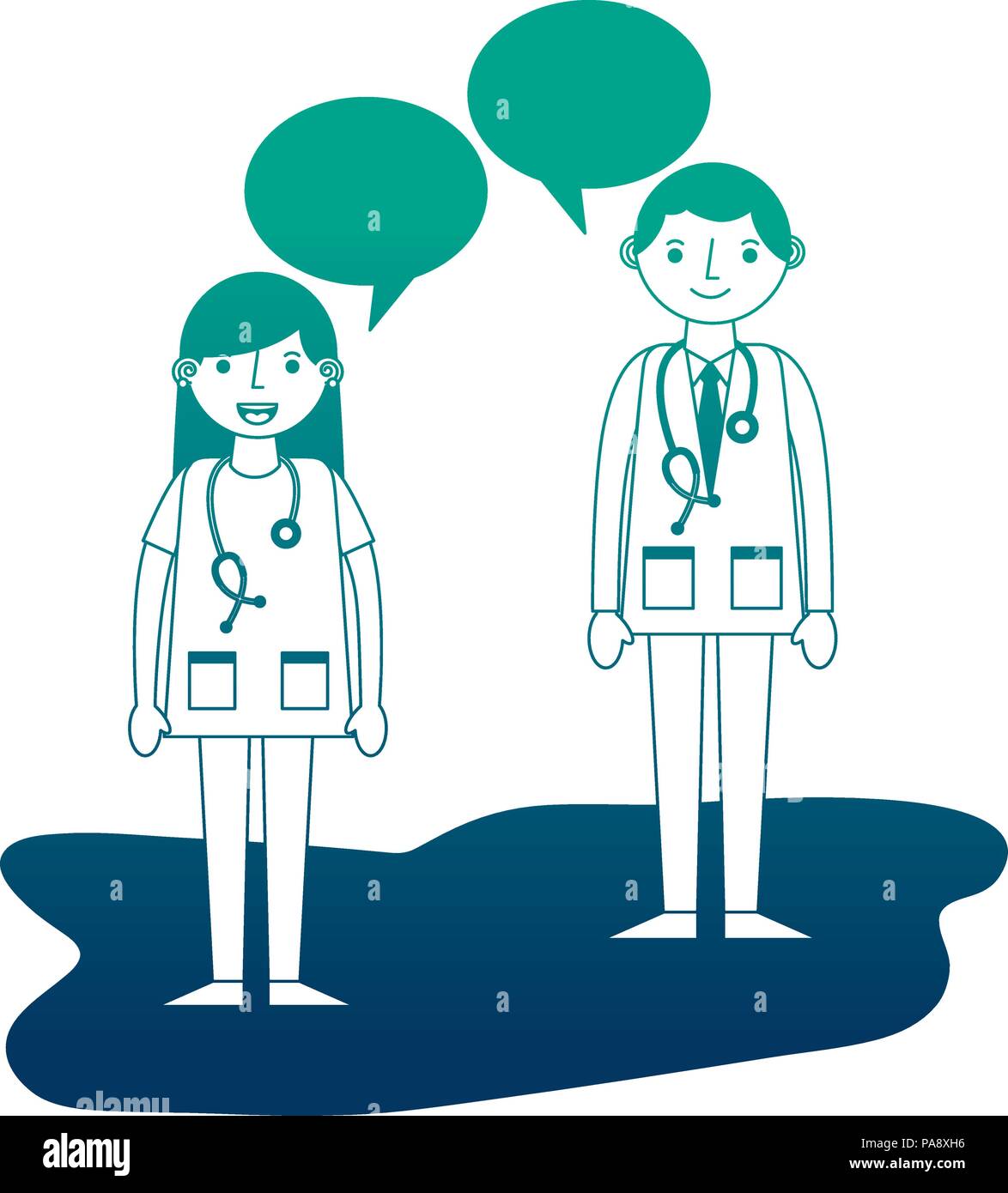 Mature doctor talking health Stock Vector Images - Alamy