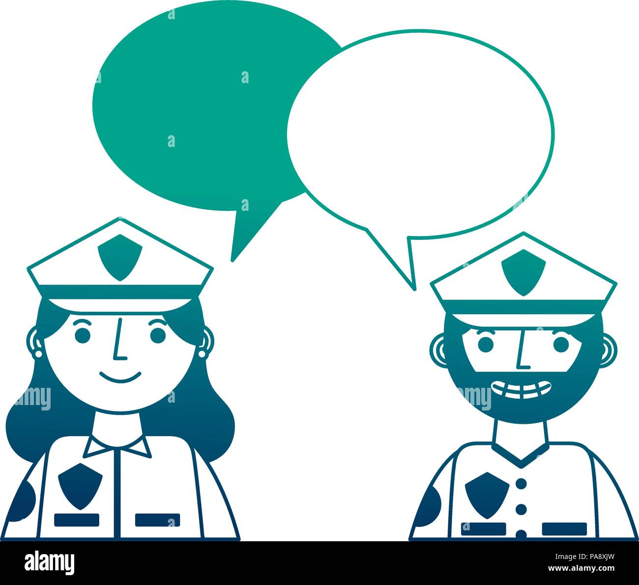 Portrait male chef female Stock Vector Images - Alamy