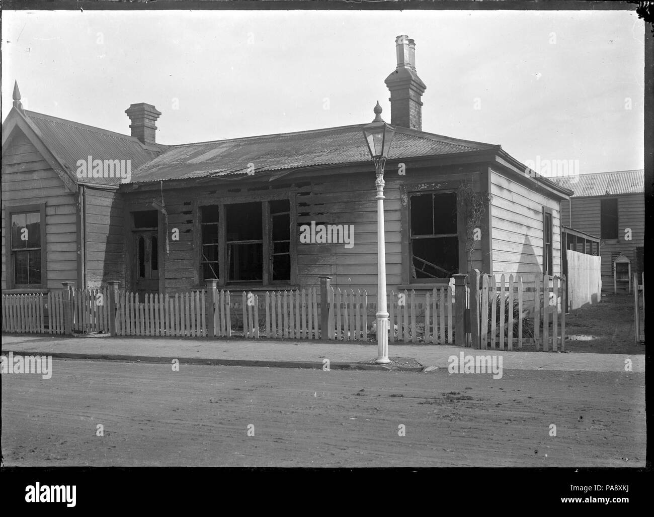 Fire damaged windows Black and White Stock Photos & Images - Alamy