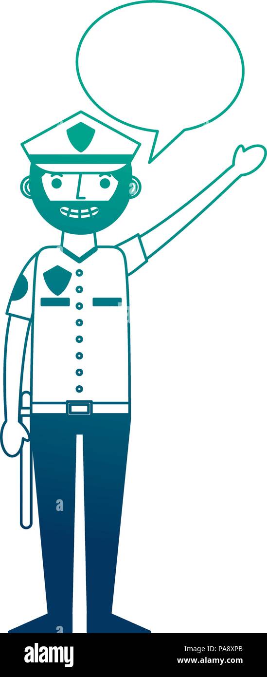 Cartoon security guard bubble hi-res stock photography and images - Alamy