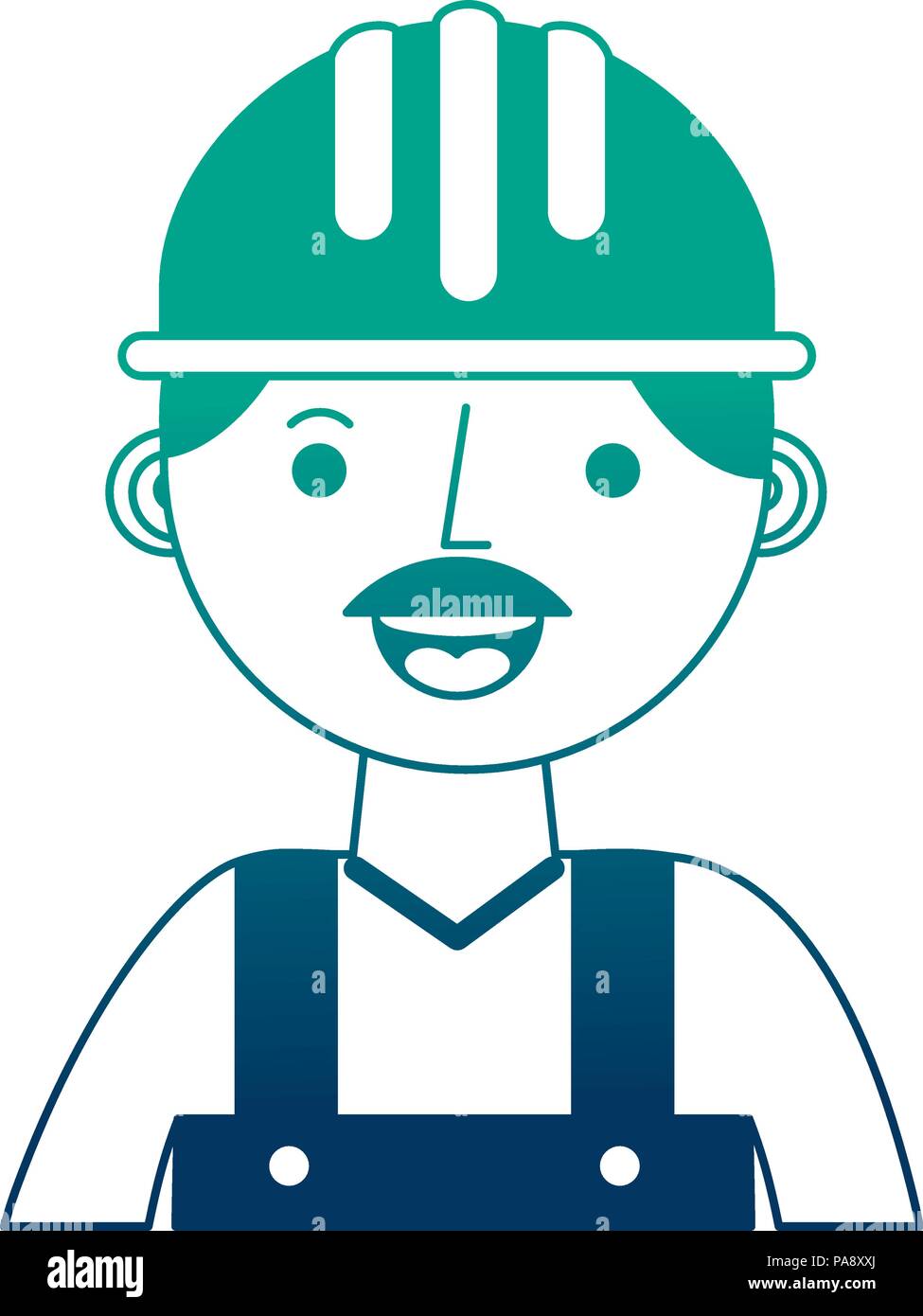 Worker, overall, portrait Stock Vector Images - Alamy