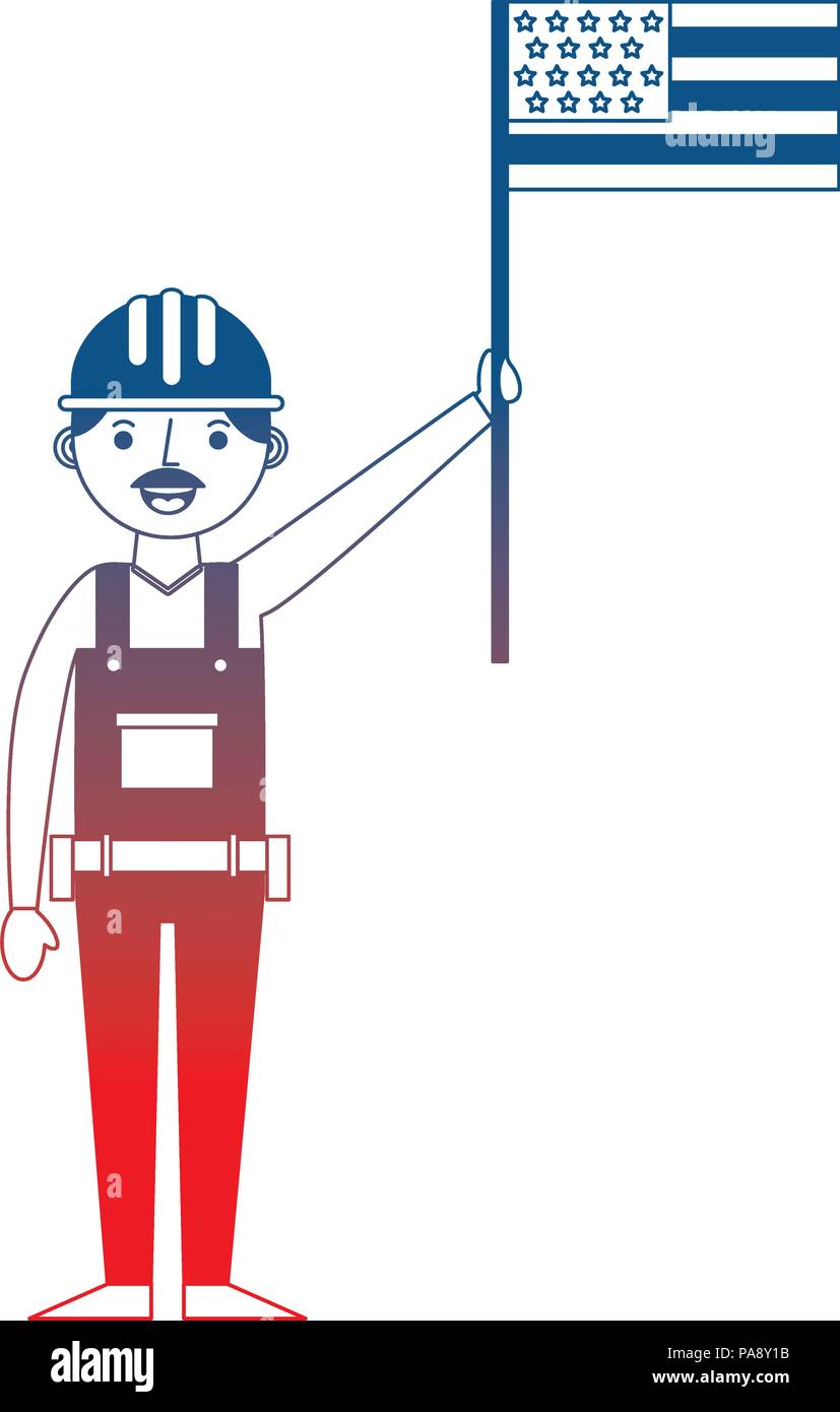 America construction worker Stock Vector Images - Alamy