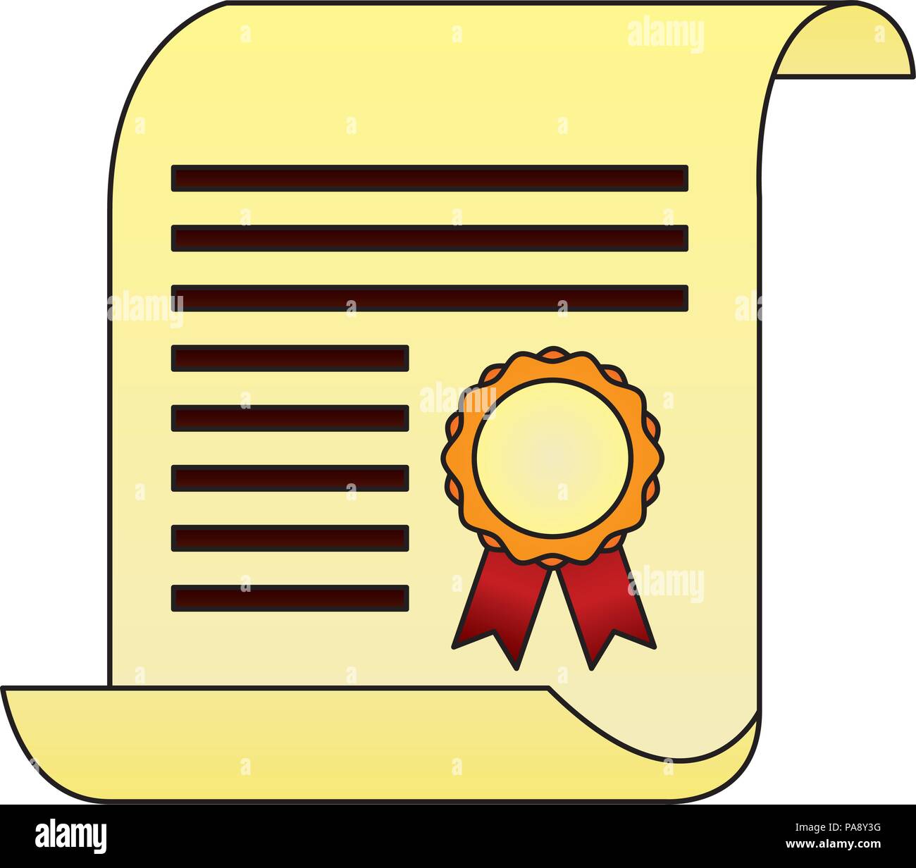 parchment diploma graduation icon Stock Vector Image & Art - Alamy