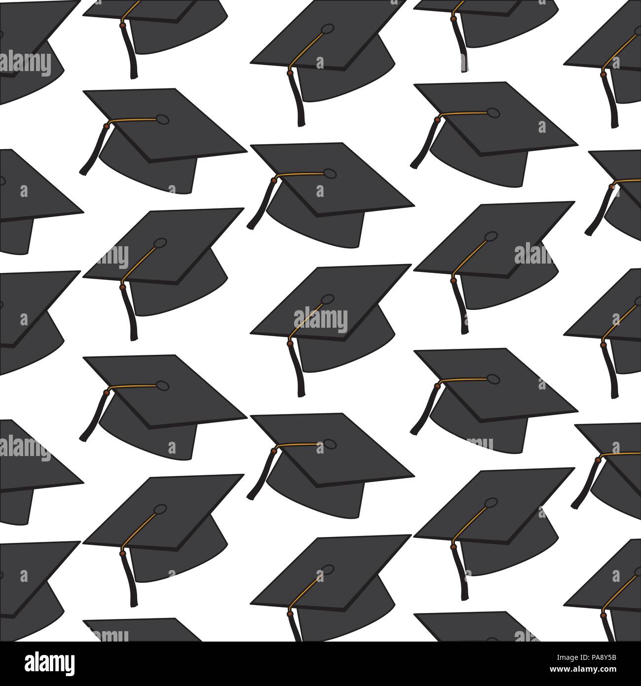 hats graduation pattern background Stock Vector Image & Art - Alamy