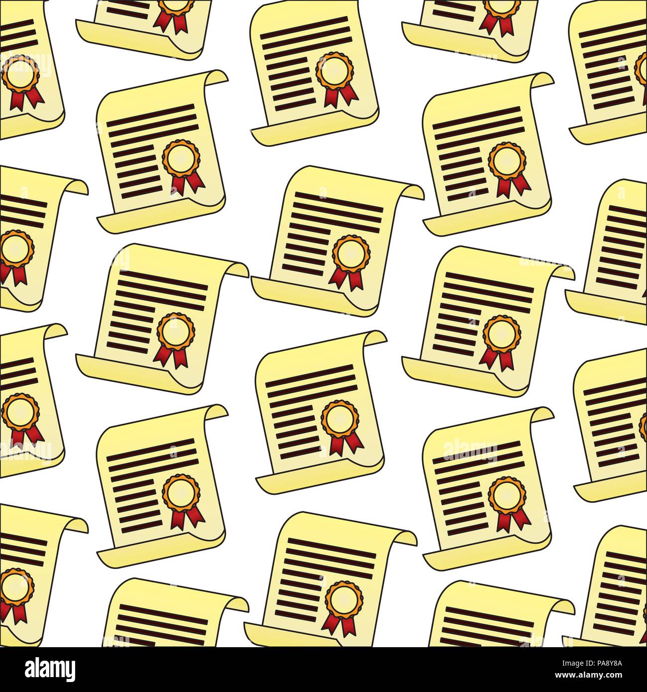 parchment diploma graduation pattern Stock Vector Image & Art - Alamy