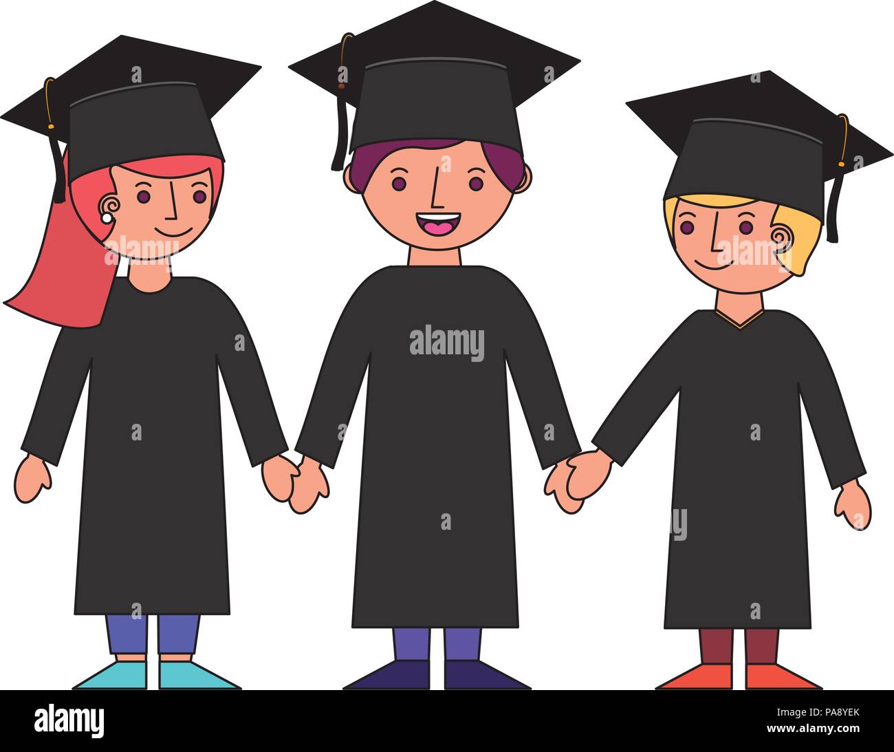 group of students graduted avatars characters Stock Vector Image & Art ...
