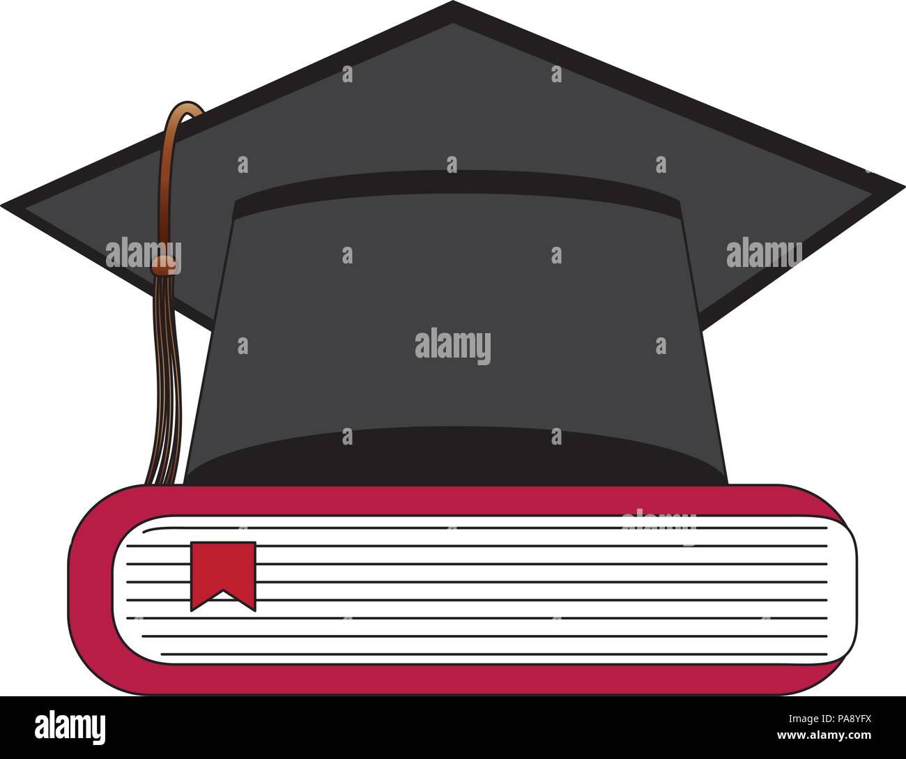 hat graduation with books Stock Vector Image & Art - Alamy