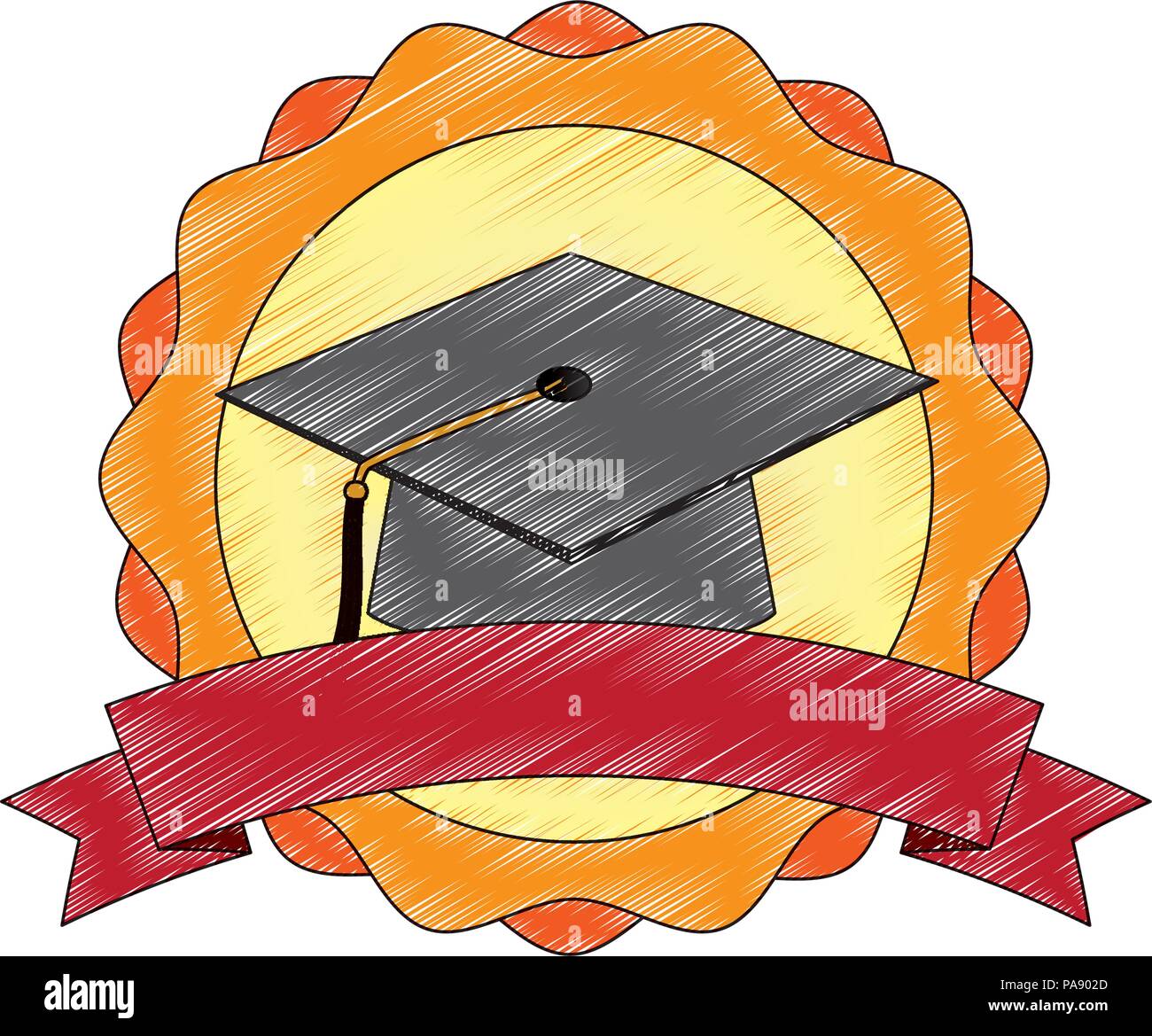 hat graduation seal emblem Stock Vector Image & Art - Alamy