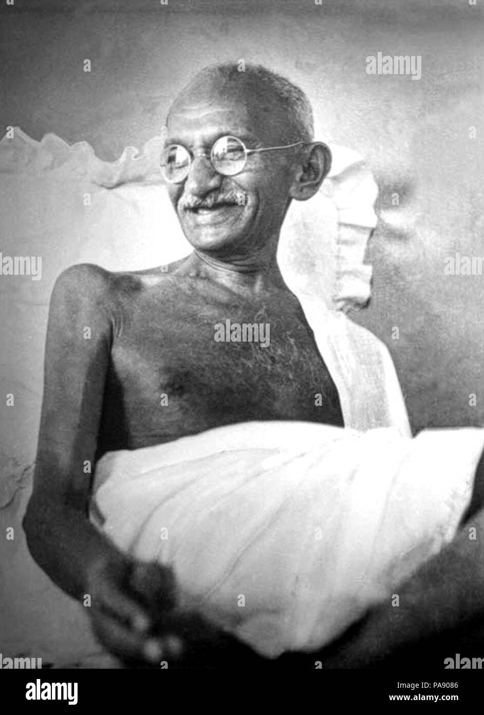 120 Gandhi smiling 1942 Stock Photo - Alamy
