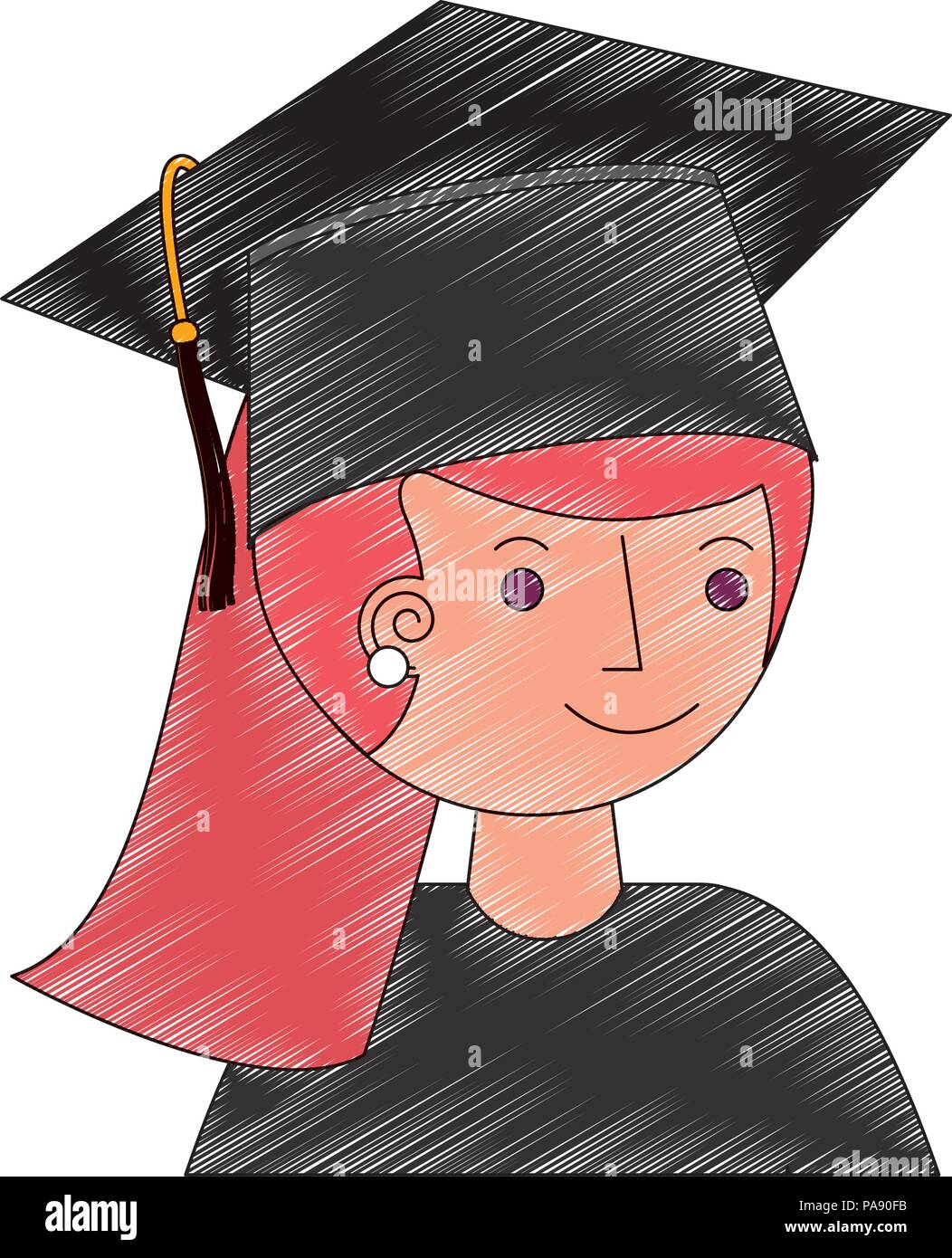 student girl graduted avatar character Stock Vector Image & Art - Alamy