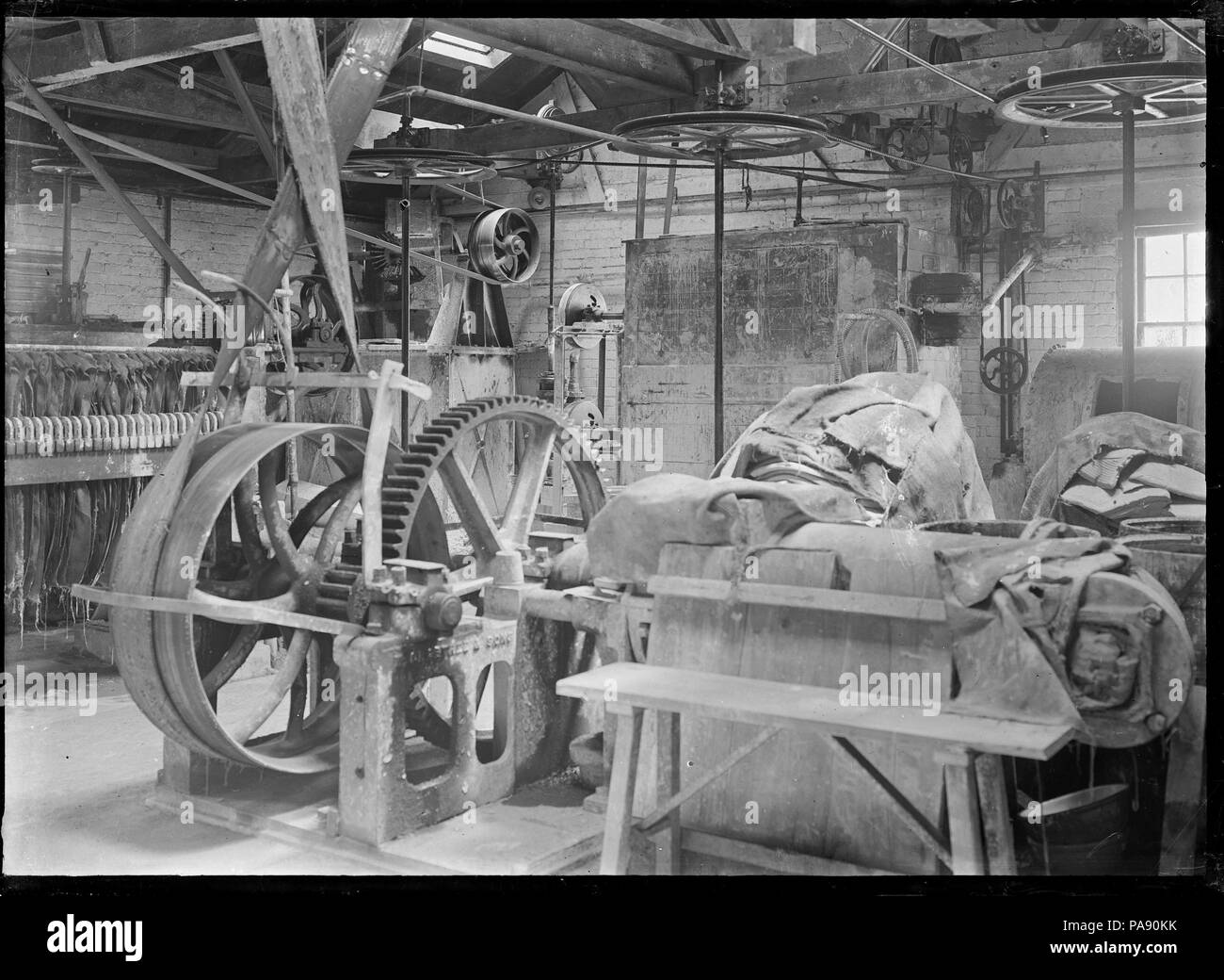 125 Interior view of the brickworks at Benhar, 1926. ATLIB 289659 Stock ...