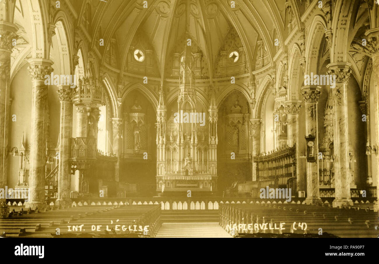 126 Intérieur de l'église de Saint-Cyprien-de-Léry de Napierville BAnQ ...
