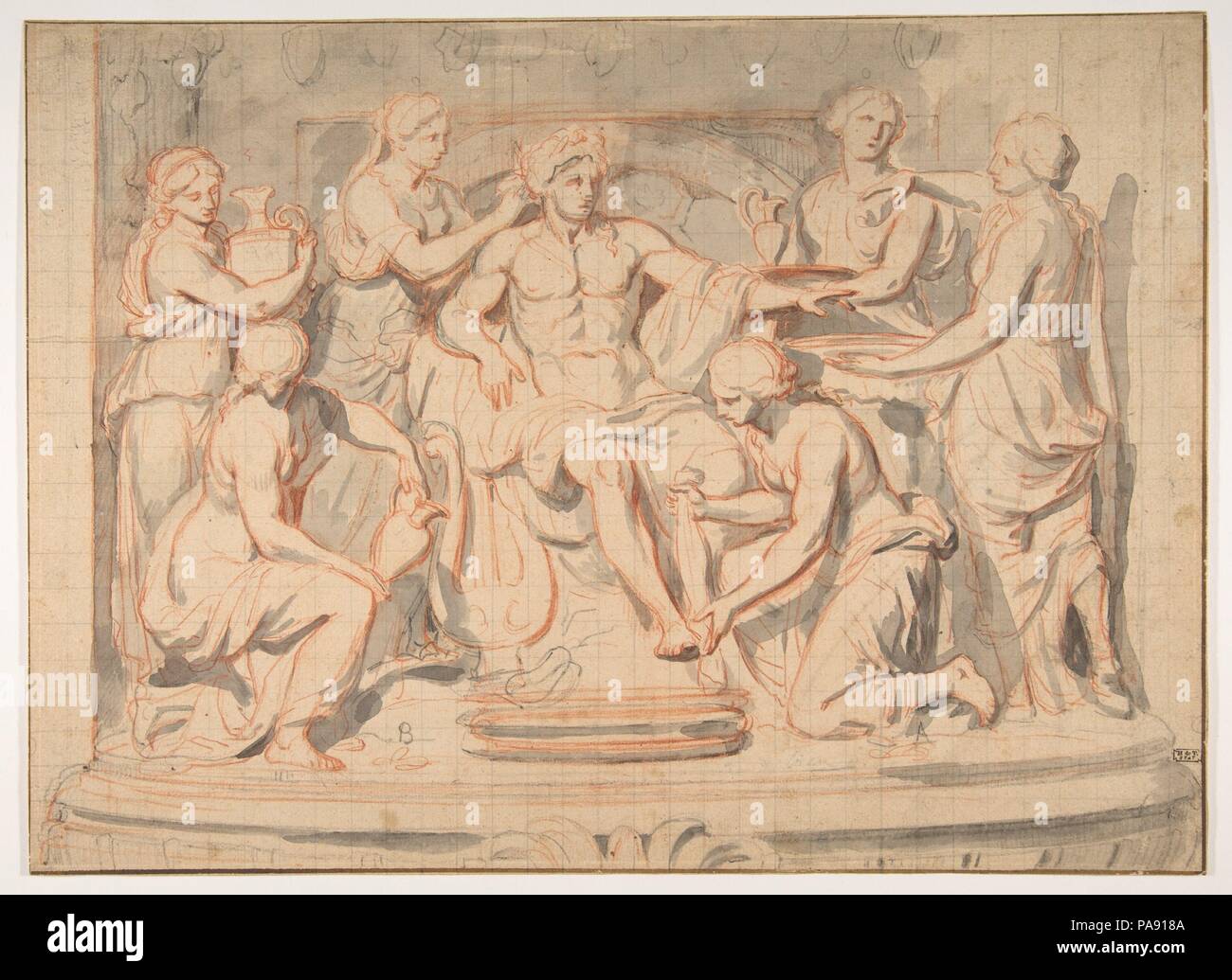 Apollo Bathing, Attended by the Nymphs of Thetis. Artist: Charles Le Brun (French, Paris 1619 ...