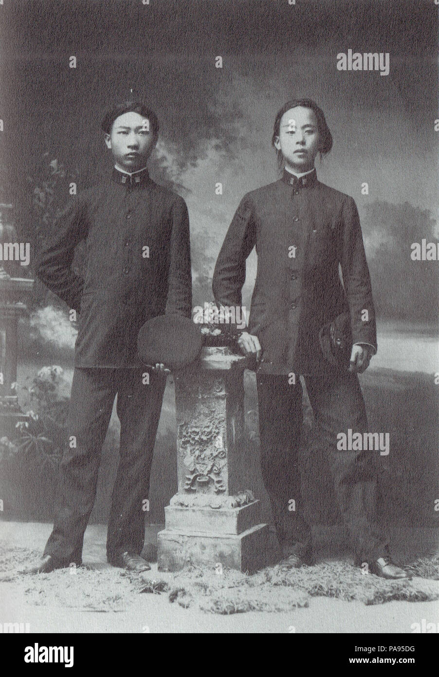 139 Jiang Zhen-xiang and Peng Mu-fa in uniform of the Kokugo gakkō ...