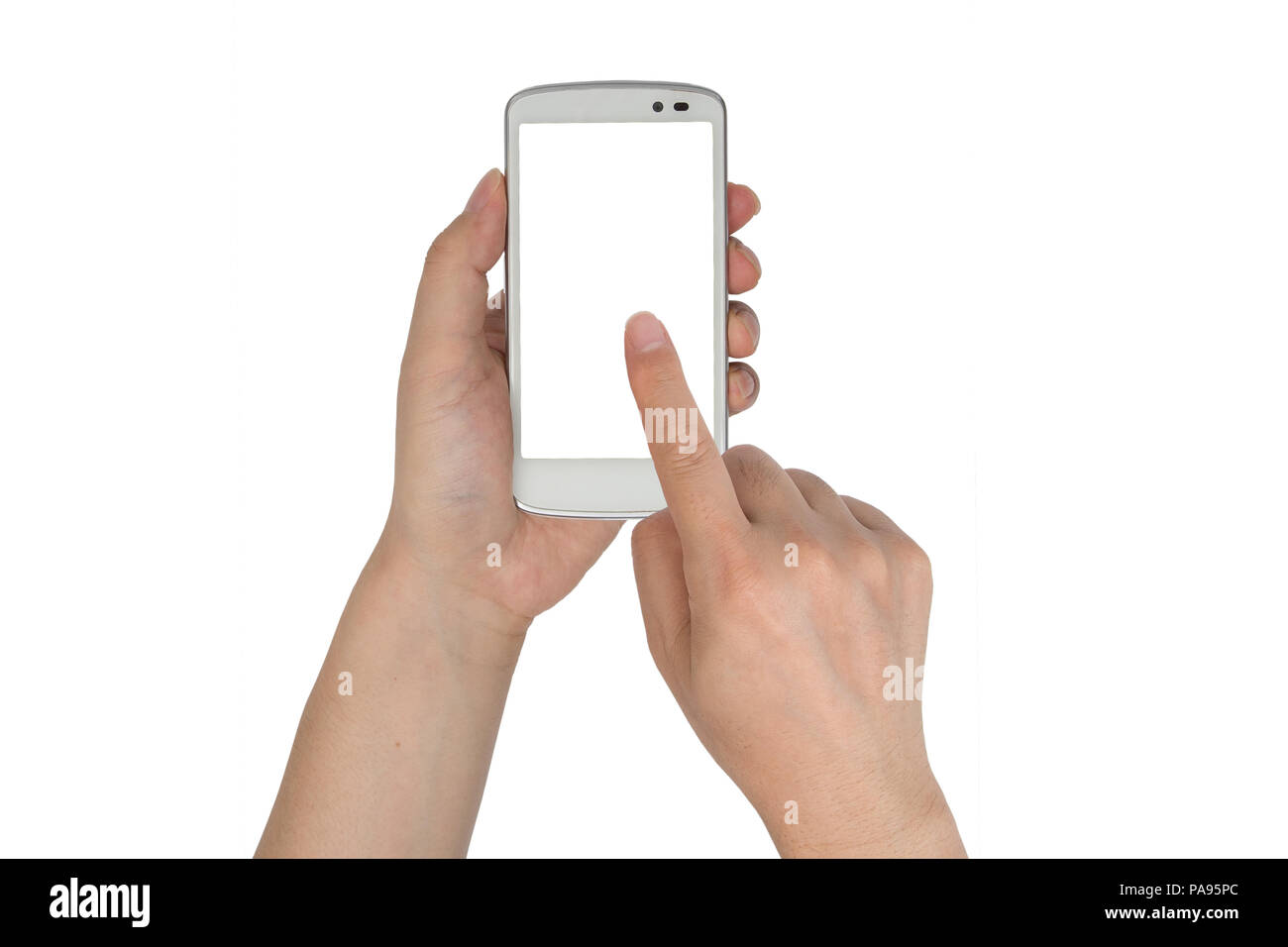 Blank black smartphone screen Cut Out Stock Images & Pictures - Alamy