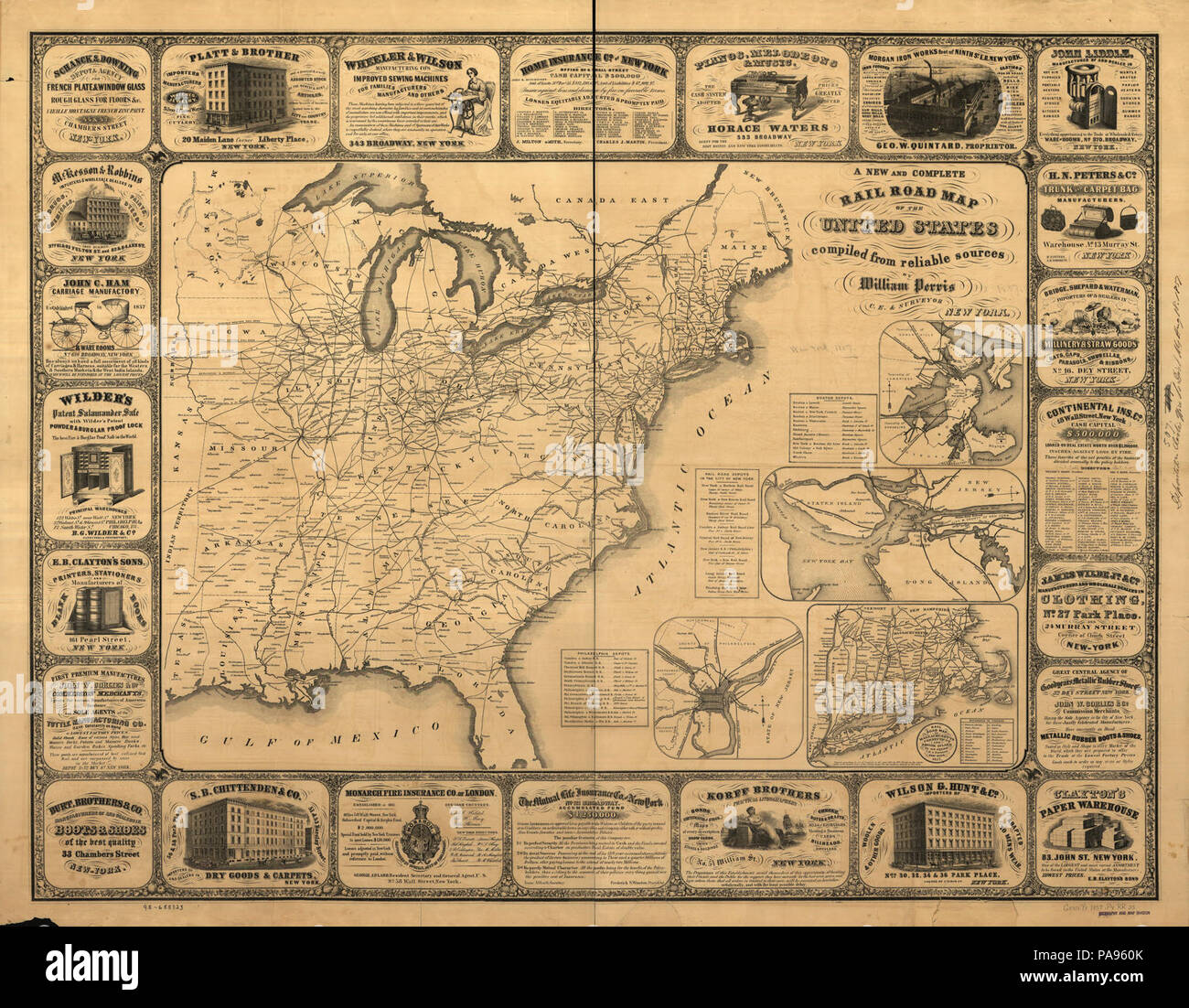 A new and complete railroad map of the United States compiled from ...