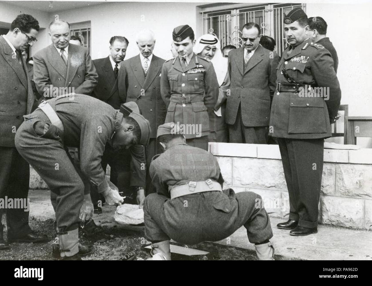 147 King Hussein inaugurating police station in Amman, 24 December 1956 ...
