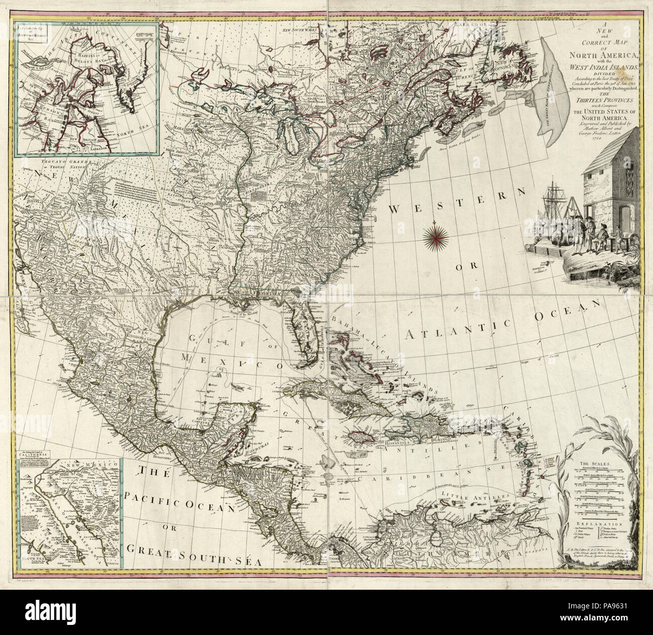 Treaty of paris 1783 map hi-res stock photography and images - Alamy