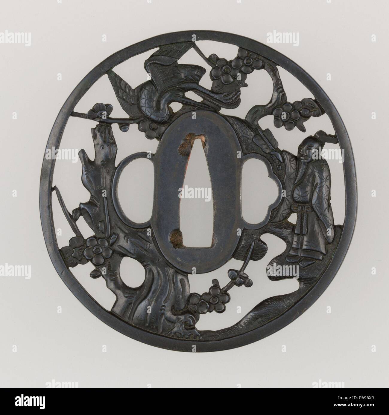 Sword Guard (Tsuba). Culture: Japanese. Dimensions: Diam. 3 1/4 in. (8. ...