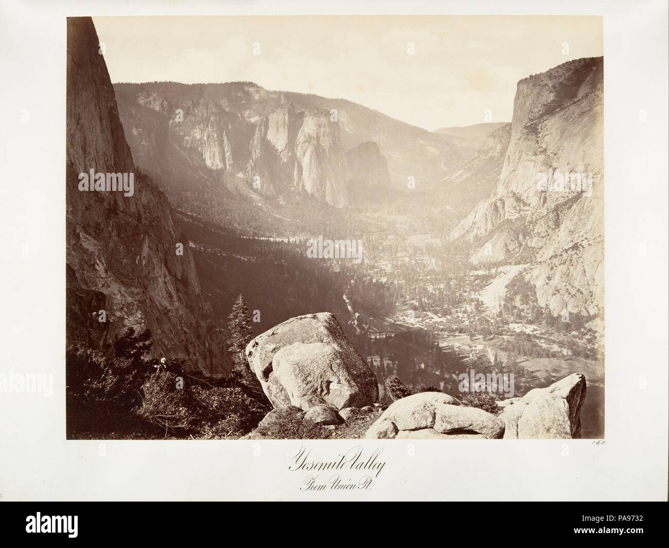 Yosemite Valley from Union Point. Artist: Attributed to Carleton E ...