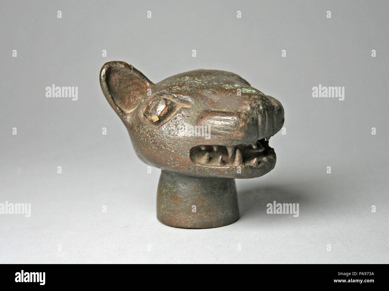 Bronze Mace Head in Feline Form. Culture: Inca. Dimensions: H. 2 3/8 x ...
