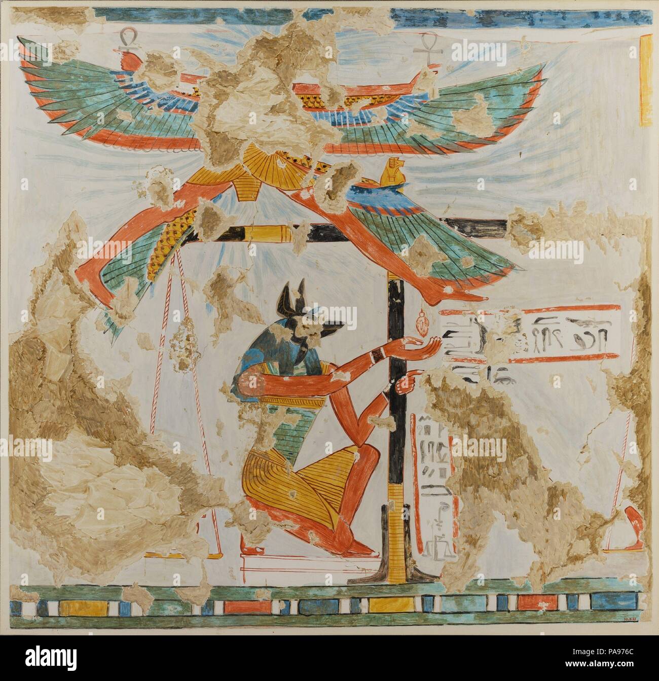 Anubis Weighing the Heart, Tomb of Nakhtamun. Artist: Nina de Garis ...