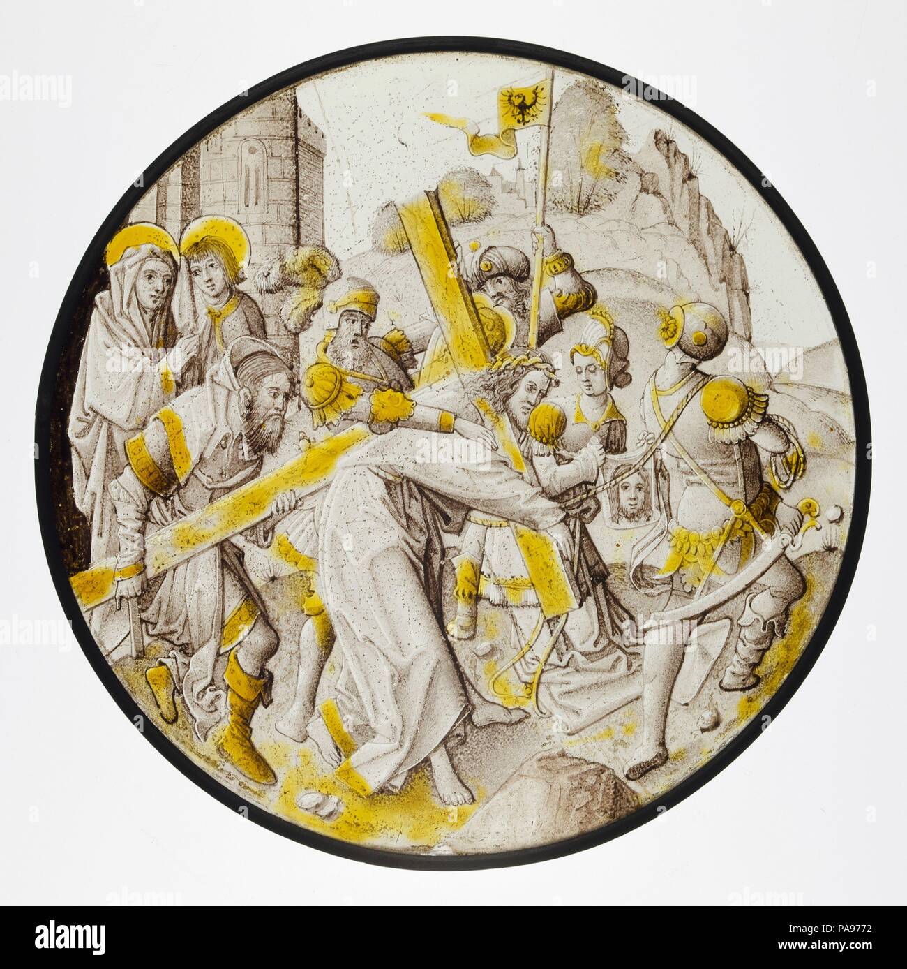 Roundel with Christ Carrying the Cross with Saint Veronica. Culture ...